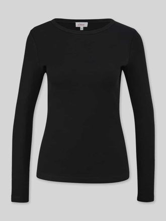 s.Oliver Red Label Slim Fit Langarmshirt aus reiner Baumwolle