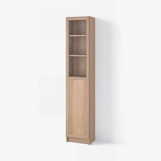 IKEA BILLY / OXBERG B&uuml;cherregal mit Paneel-/Vitrt&uuml;r