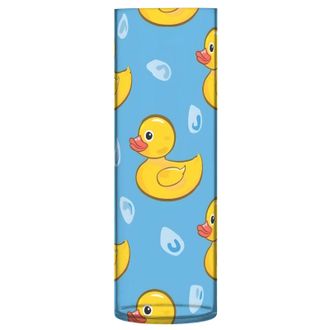 Mnsruu Kleine gelbe Ente auf blauem Fluss, Kunststoffvase, kreative Kunststoffvase, Blumenarrangement, Flasche f&uuml;r Zuhause, B&uuml;ro, Hochzeitsdekoration