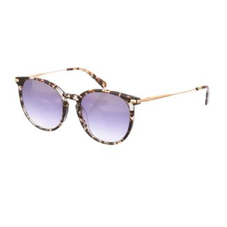 Longchamp Ovale Acetat-Sonnenbrille mit Metallb&uuml;geln - - Accessories - Damen - Braun - ONE SIZE