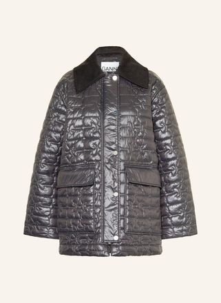 Ganni Steppjacke schwarz