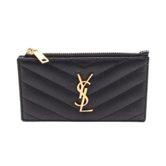 Saint Laurent Pre-owned Porte-cartes daffaires - Femme - Pre-owned - Noir - Taille: ONE Size