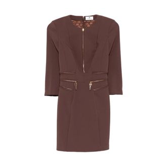 Elisabetta Franchi Elegantes Ab82356E2 Ea3 Kleid - - Dresses - Damen - Braun - XL