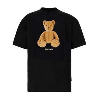 Palm Angels Homme, Tops, Noir, Taille: S Bear Graphic T-Shirt