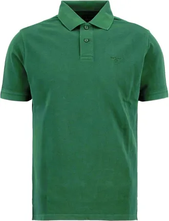 Barbour Piqu&eacute;-Poloshirt aus Baumwolle mit Label-Schriftzug, Tailored Fit in