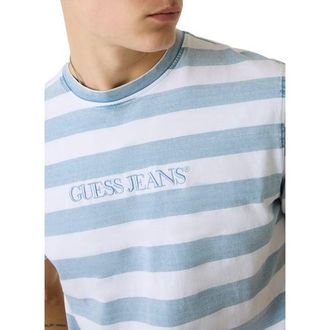 Guess T-shirt &agrave; rayures avec broderie logo en coton
