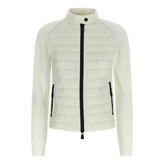 Moncler Wattierte Strickjacke - - Jackets - Damen - Wei&szlig; - XS