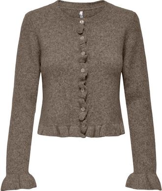 Only Strickjacke ONLRIMA LIFE LS FRILL BUTTON CARDIG KNT mit Rüschen