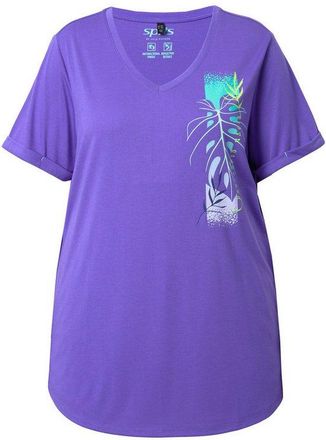 Ulla Popken T-Shirt Funktions-Shirt antibakteriell V-Ausschnitt