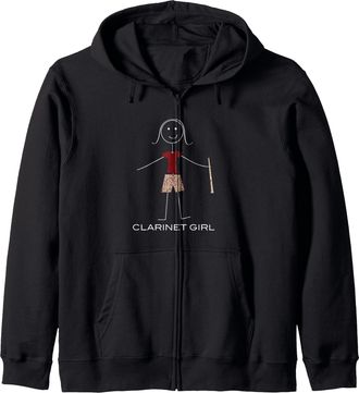 Whyitsme Design Lustiges Damen Klarinettenm&auml;dchen Klarinettenspieler Klarinettenspieler Kapuzenjacke