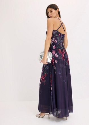 Bonprix Maxikleid mit feinem T&uuml;ll, Slim Fit Passform