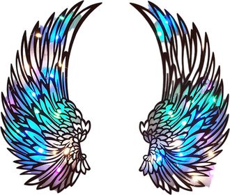 Generic Engelsfl&uuml;gel Wanddekoration - Wandskulpturen Schwarze Engelsfl&uuml;gel | &Auml;sthetisches Kunstwerk f&uuml;r W&auml;nde, Wandkunst aus Metall, geheimnisvoller Fl&uuml;gel mi