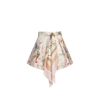 Zimmermann Short en soie m&eacute;lang&eacute;e avec imprim&eacute;