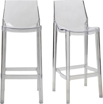 Miliboo Miliboo - 2er-Set Design-Barhocker Durchsichtig ylak