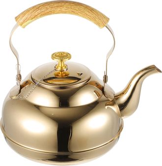 UPKOCH Edelstahl Mit Siebeinsatz Teekessel Für Induktionsherd Moderne Form Hitzebeständiger Griff Für Zuhause Und Teestuben