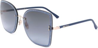 Jimmy Choo London LETI/S LKS GOLD BLUE 62/15/145 Damen Sonnenbrillen