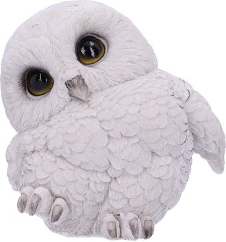 Nemesis Now Feathers U5473T1 Niedliche Schneeeule Figur, Weiß, 12,5 cm