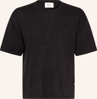 Nn.07 Nn.07 Strickshirt Ryan Mit Leinen schwarz