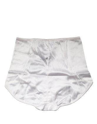 Dolce & Gabbana Womens White Silk Blend High Waist Girdle Panty Underwear Elastane Clothing