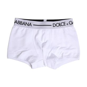 Dolce & Gabbana Homme, Sous-vêtements, Blanc, Taille: S Boxer Briefs Confortables en Coton