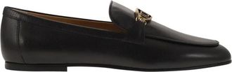 Tod's Leather Loafers With Oval Metal Logo - Gr. 37 (EU) - in Schwarz
