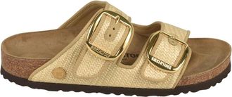 Birkenstock Femme, Chaussures, Beige, Taille: 40 EU Arizona Big Buckle Raffia