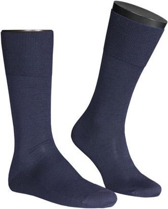 Falke Herren Socken blau Seide unifarben