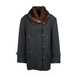 Prada Damen, M&auml;ntel, Grau, SGr&ouml;&szlig;e