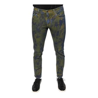 Dolce & Gabbana Blaue Tie Dye Slim Fit Jeans - - Jeans - Herren - Blau - M