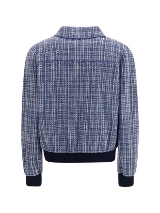 Kiton Womens Tweed Jacket Blu