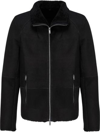 VSP Vsp, Homme, Vestes, Noir, Taille: XL Bastien Suede Shearling Jacket