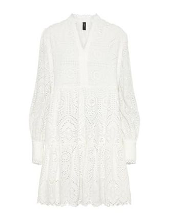Vero Moda Yasholi Ls Dress S. Noos Robe pour Femme, Star White, L