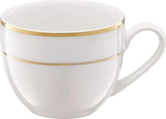 Ambition Espressotasse Aura Gold 90 ml Kaffeetasse Porzellantasse Trinktasse Tasse mit Henkel Mokkatassen modern elegant, 23059, 1 St&uuml;ck (1er Pack)