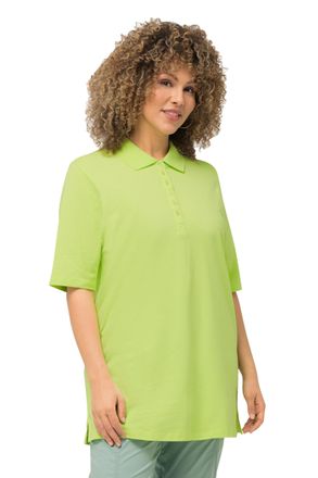 Ulla Popken Damen Basic Poloshirt T-Shirt, limettengr&uuml;n, 46-48