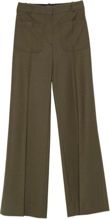 Victoria Beckham Pantalon Alina - Femme - Pantalons - Vert - Taille: 36 FR