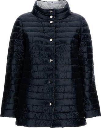 Herno Femme, Vestes, Bleu, Taille: 36 FR Veste Trap&egrave;ze