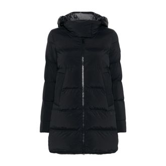 Peuterey Schwarze Gepolsterte Shell Rei&szlig;verschlussmantel - - Coats - Damen - Schwarzk - XL