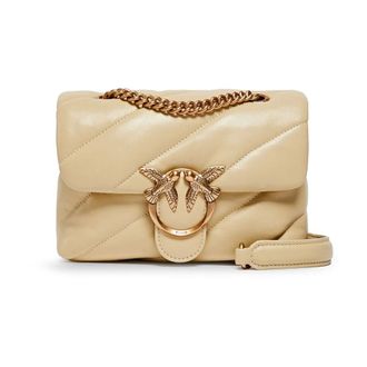 Pinko Pinko, Femme, Sacs, Brun, Taille: ONE Size Love Birds Shoulder Bag