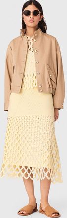 Maje H&auml;kelrock Mit Abnehmbarem Futter - Gelb - Maje