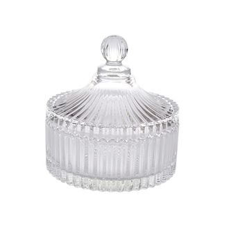 Cabilock Vorratsdosen Glas Vorratsdosen Mit Deckel Bonbonschalen Mit Deckel Bonbondose Trockenwarendosen Gewürzbox Klare Vorratsdose Schauglas Glas Snacks Dose