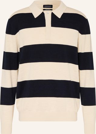 Strokesman's Strokesmans Strick-Rugbyshirt blau