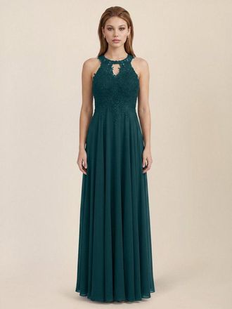 Apart Abendkleid mit floraler Spitze und Chiffon