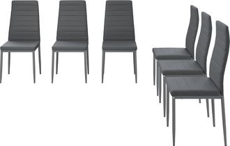 Vicco Esszimmerstuhl Grand, Stuhl, Grau, 42.5 x 48 cm 6er Set