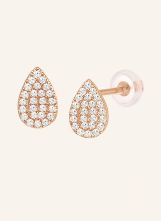 Leaf Ohrstecker Drops Aus 18 Karat Rosegold Mit Diamanten rosegold