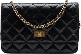 Chanel Portefeuille sur cha&icirc;ne Pre-owned - Femme - Pre-owned - Noir - Taille: ONE Size