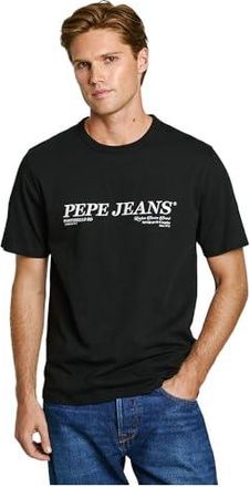 Pepe Jeans London T- Shirt Dylan, Noir (Black), L Homme
