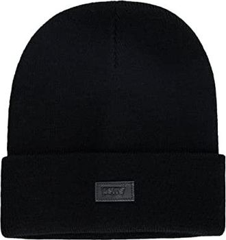 Levi's All-Season Hero Beanie Soft Knit Cuffed Winter Hat, Warm & Comfortable Everyday Style Bonnet, Noir foncé, Taille Unique Mixte Adulte