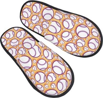 Generic Pantoufles De Maison Mignonne Balle De Baseball Jaune Cool Doux Pantoufles Cozy Chaussons Pour Invit&eacute; Automne Int&eacute;rieur L