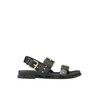 Cosmoparis Femme, Chaussures, Noir, Taille: 42 EU Sandale Plate Neo-rock