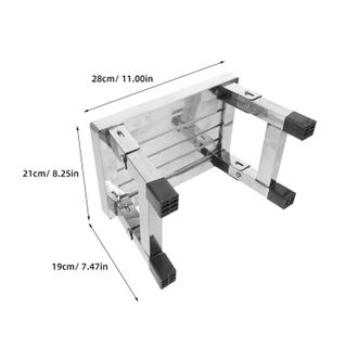 BESPORTBLE Klappbarer Edelstahlhocker Klein Tragbarer Camping und Badhocker mit Ergonomischer Sitzfl&auml;che Platzsparend Zusammenklappbar Rostfrei und Vielseitig f&uuml;